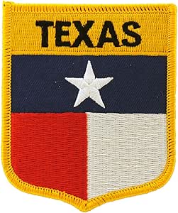 Amazon.com: Texas State Flag Shield Embroidered Patch, with Iron-On ...