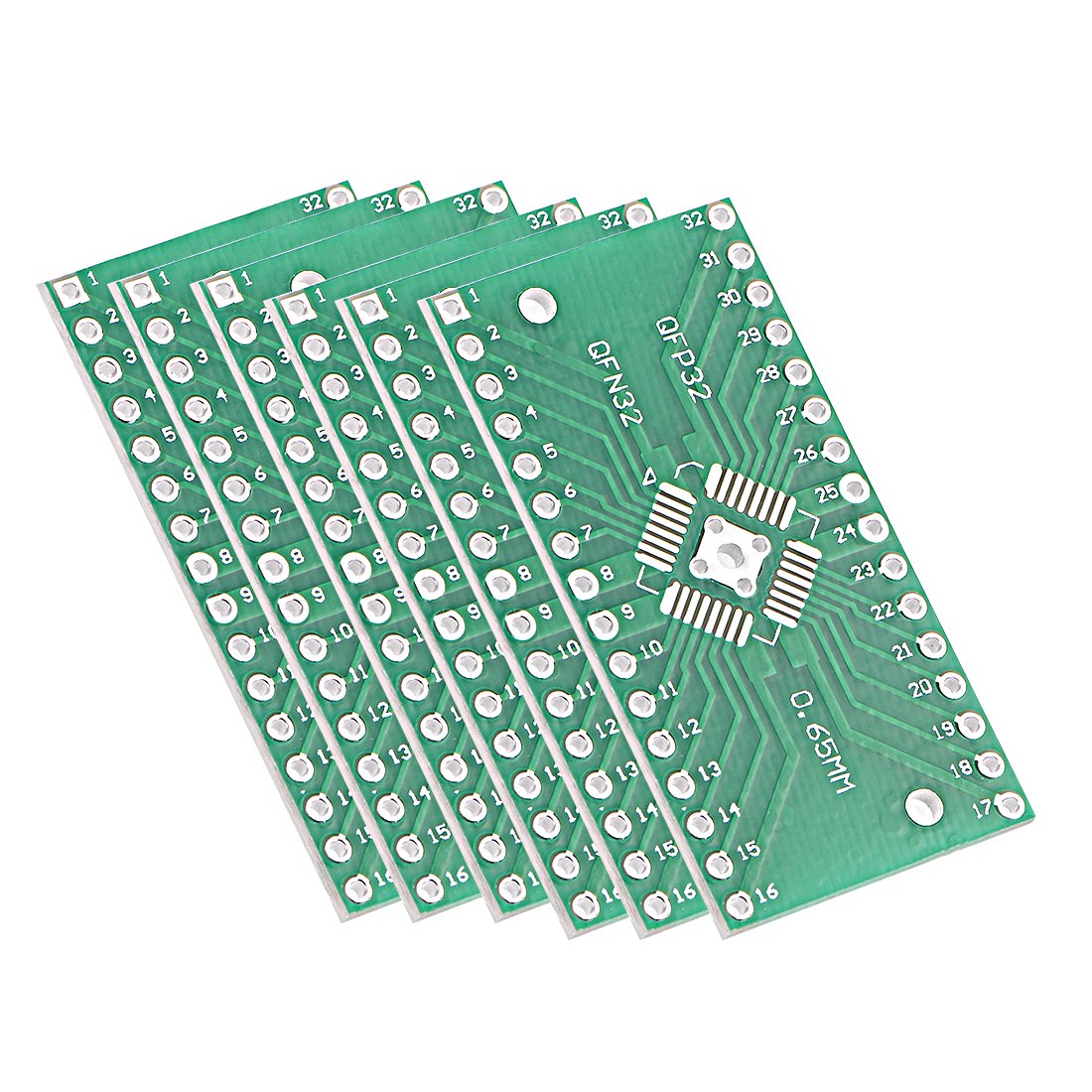 uxcell QFN 32PIN 0.65 / QFN 32PIN 0.8 to DIP Adapter PCB Board Surface ...