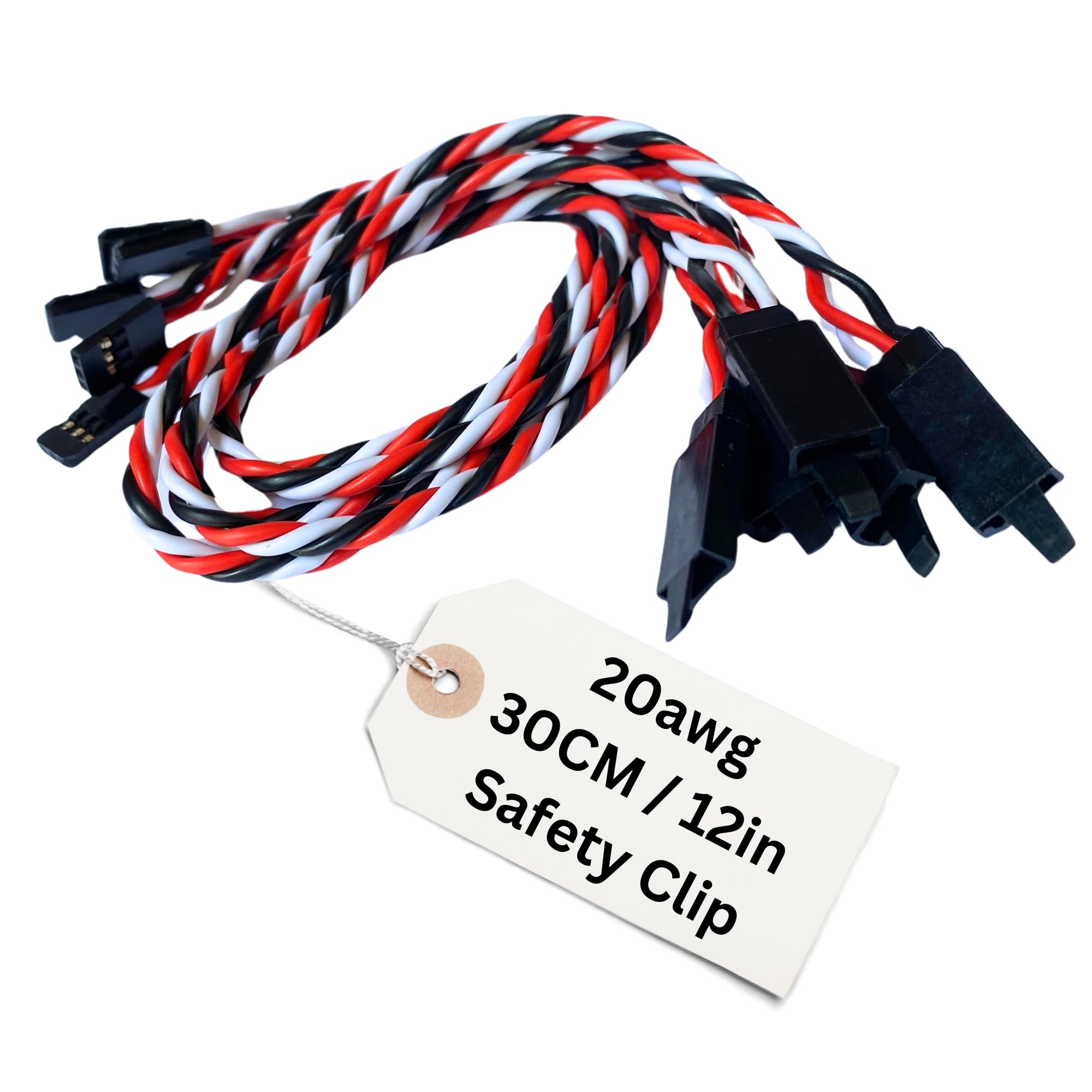 Amazon.com: BackBayRC - 20awg Twisted Servo Extension Cable w/Safety ...