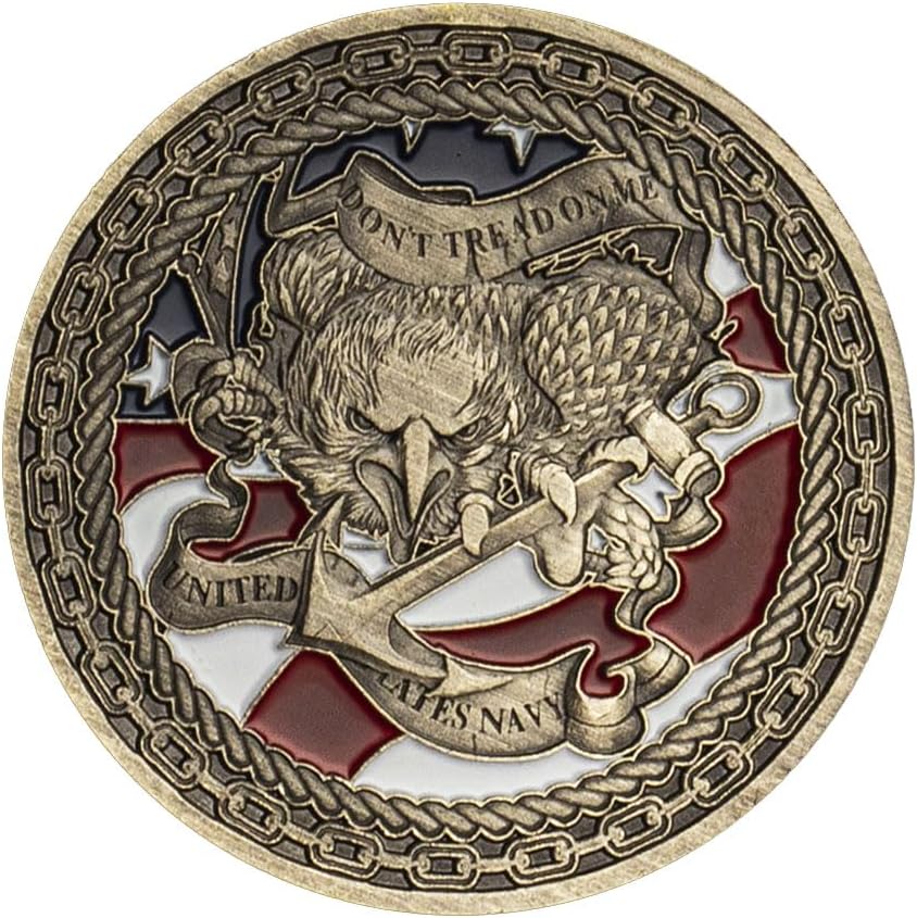 Amazon.com: Yvhusk US Navy Chiefs Collectible Coins Don't Tread ON ME ...