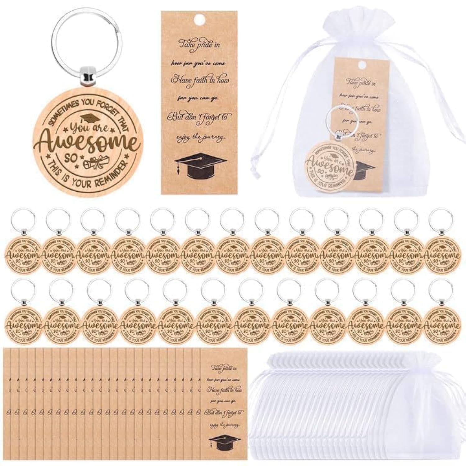 Amazon.com: EYNDYN 25 Pack Graduation Keychain Bulk Graduation Gifts ...