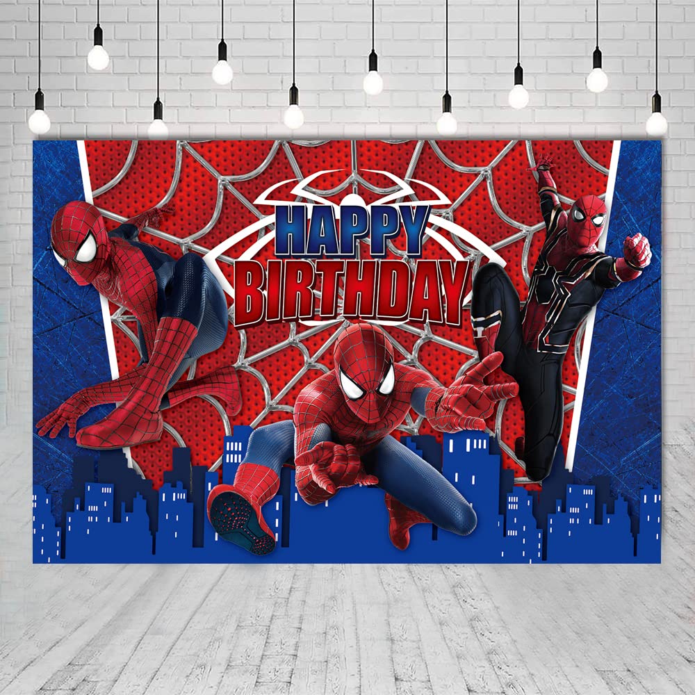 Spiderman Birthday Background