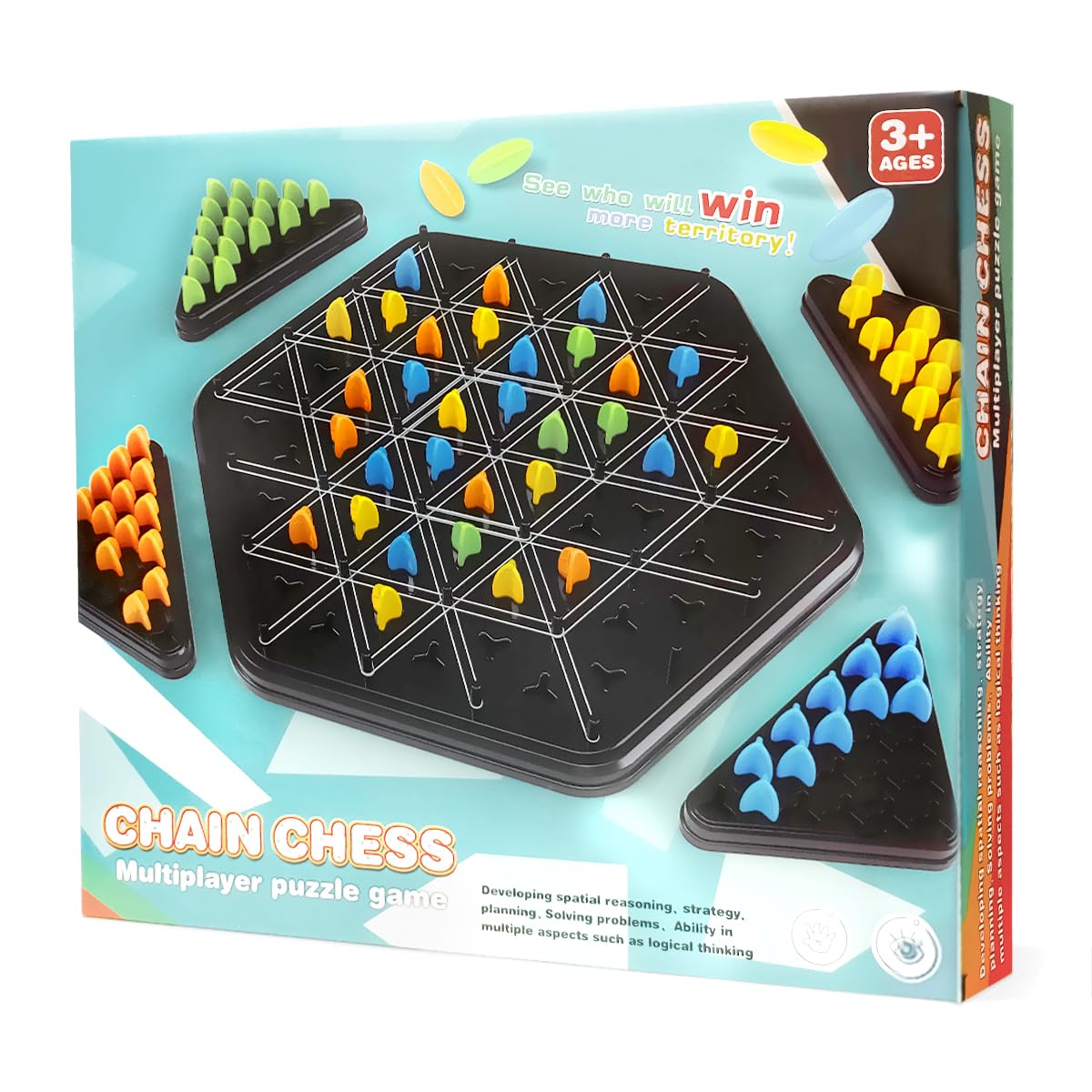 Amazon.com: Chain Triangle Chess Game, Triangle Chess Board Game ...