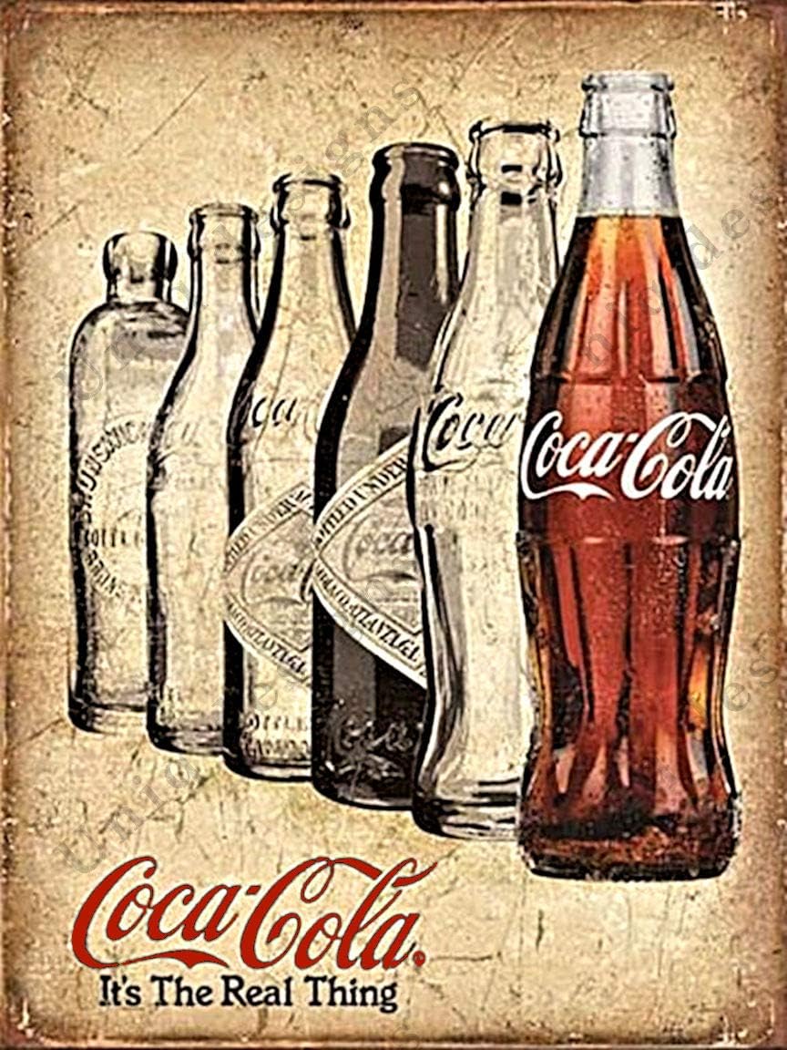 Amazon.com: UNiQ Designs It’s The Real Thing Coke Tin Sign Coca Cola ...