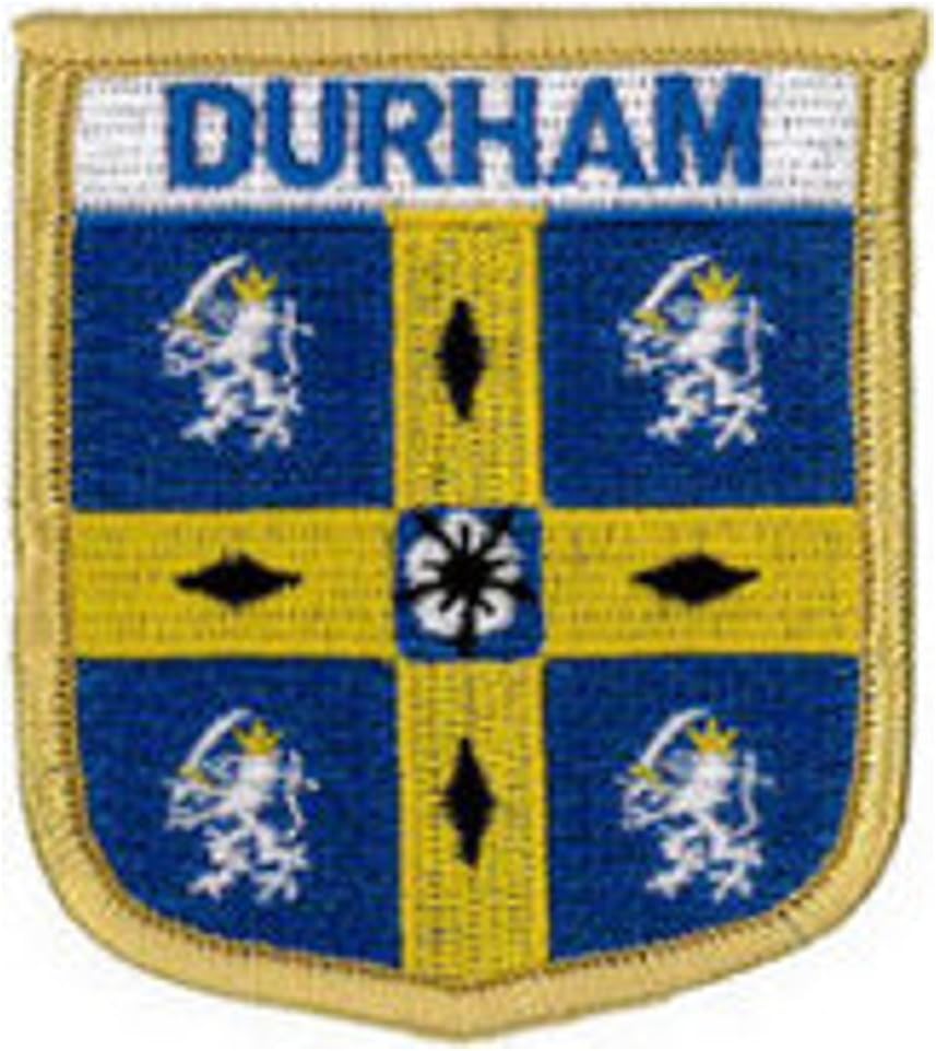 Klicnow Durham County (Shield) Embroidered Patch 6cm X 7cm (2 1/2" X 2 ...