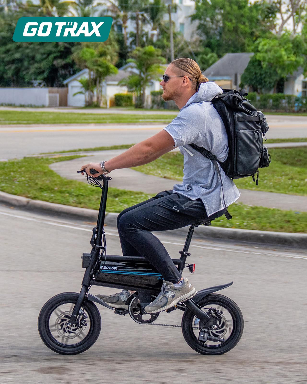 Snapklik.com : Gotrax Nano 14 Folding Electric Bike, Max Range 25Miles