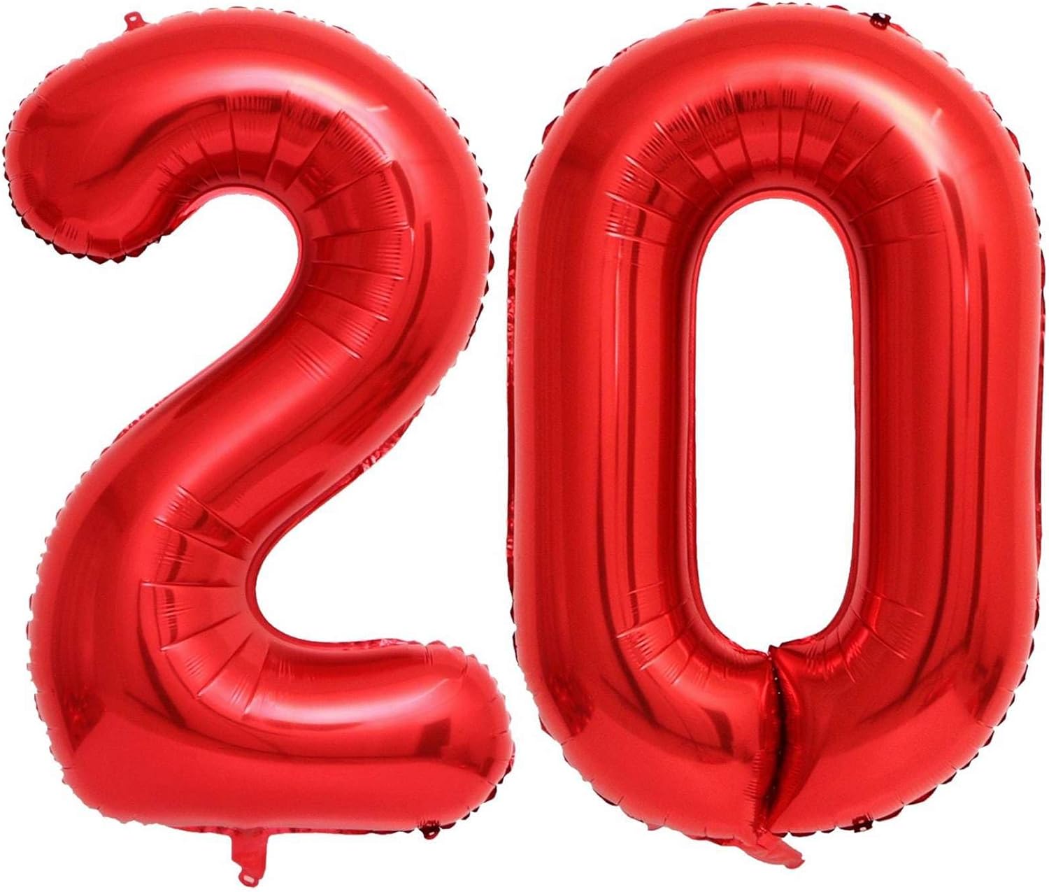 Amazon.com: Red 20 Number Balloons, 40 Inch Giant Number 20 Balloons ...
