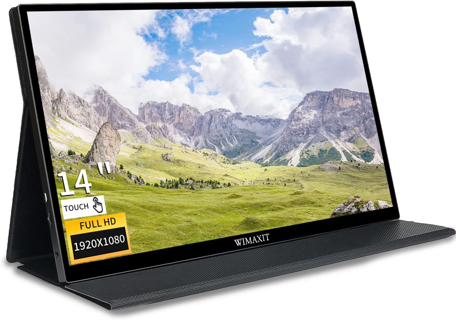 WIMAXIT 14 inch Portable Touch Screen Monitor, 1920 × 1080 full HD IPS ...