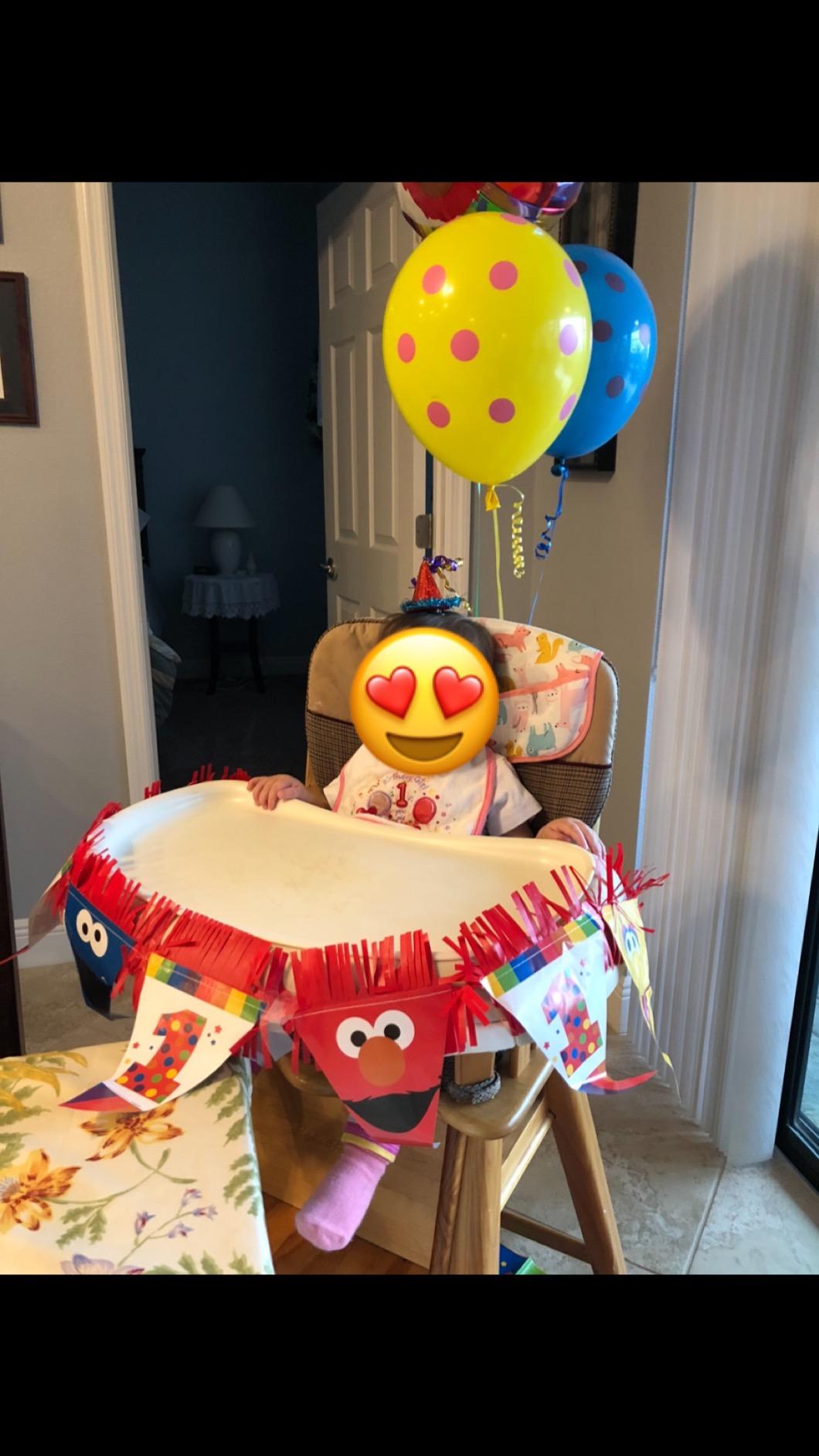 Amazon.com: Amscan 1st Birthday 1st Birthday Elmo High Chair Decorating ...