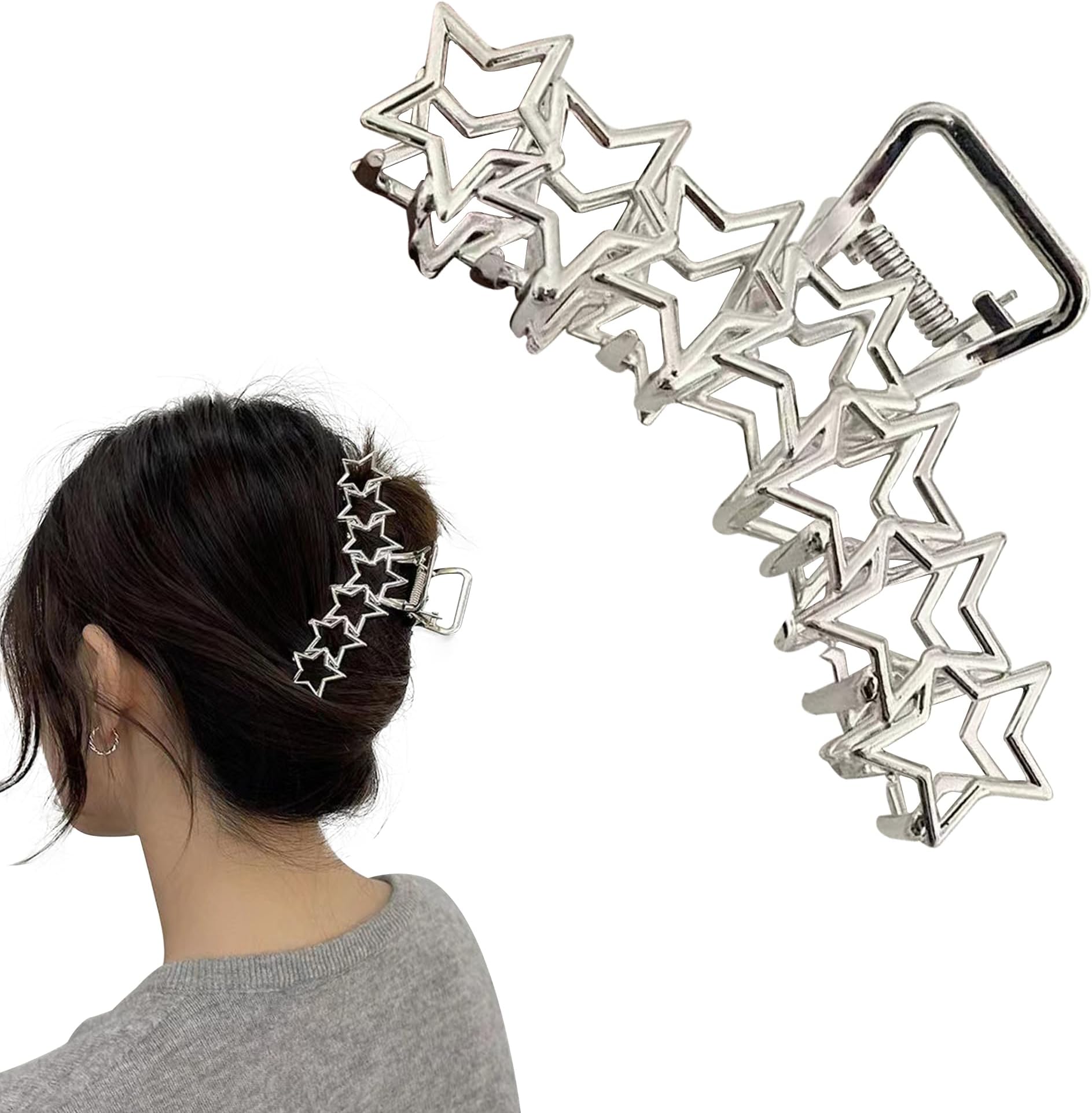 Amazon.com : AEGYPIUS Metal Hair Clip, Star-shaped Hair Claw, Large ...