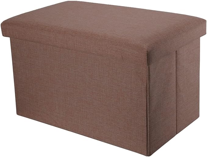 Intirilife Pouf Pliable 78x38x38 cm en Marron Ambre – Boîte de ...