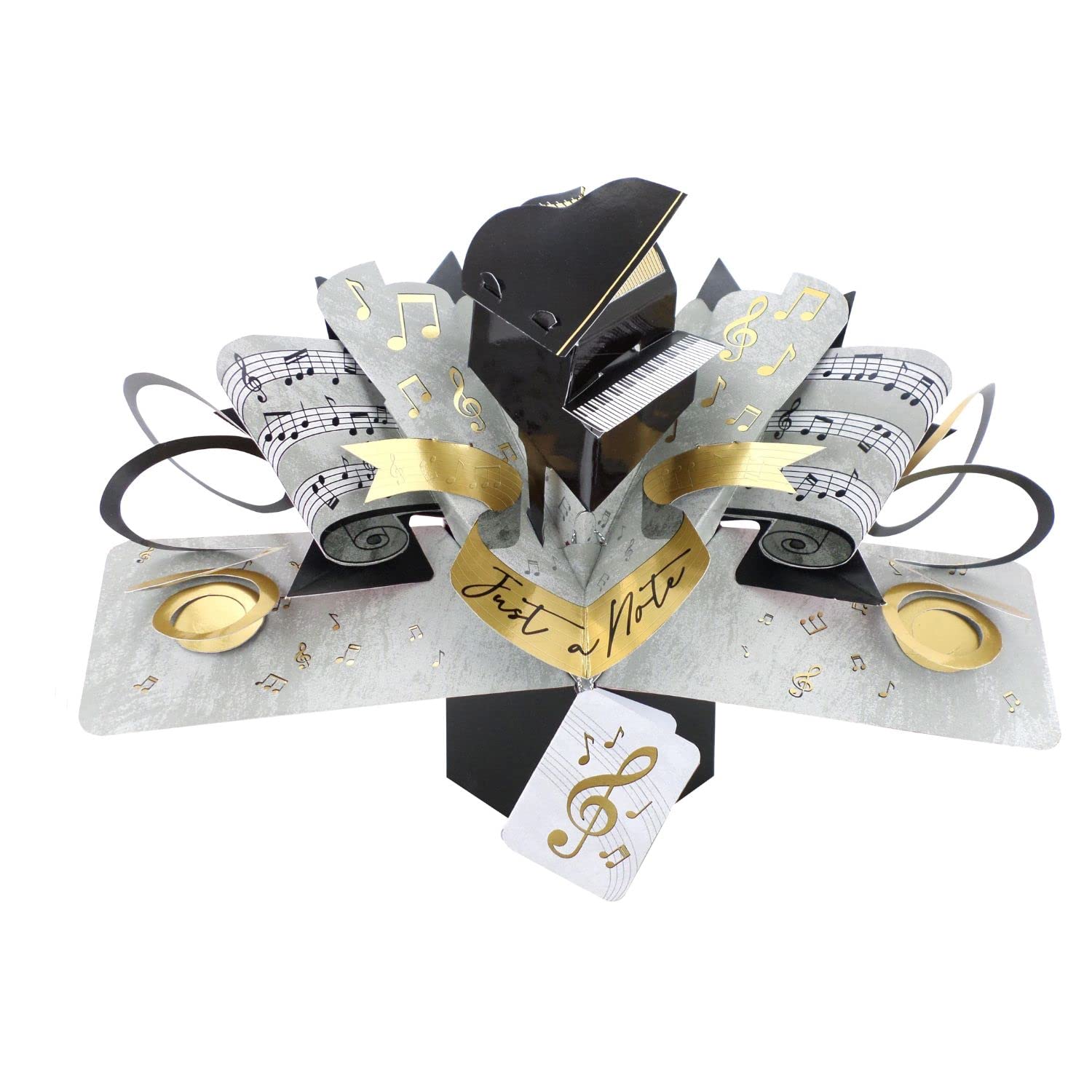 Amazon.com : Piano Pop Up Greeting Card Just A Note Birthday Or Any ...