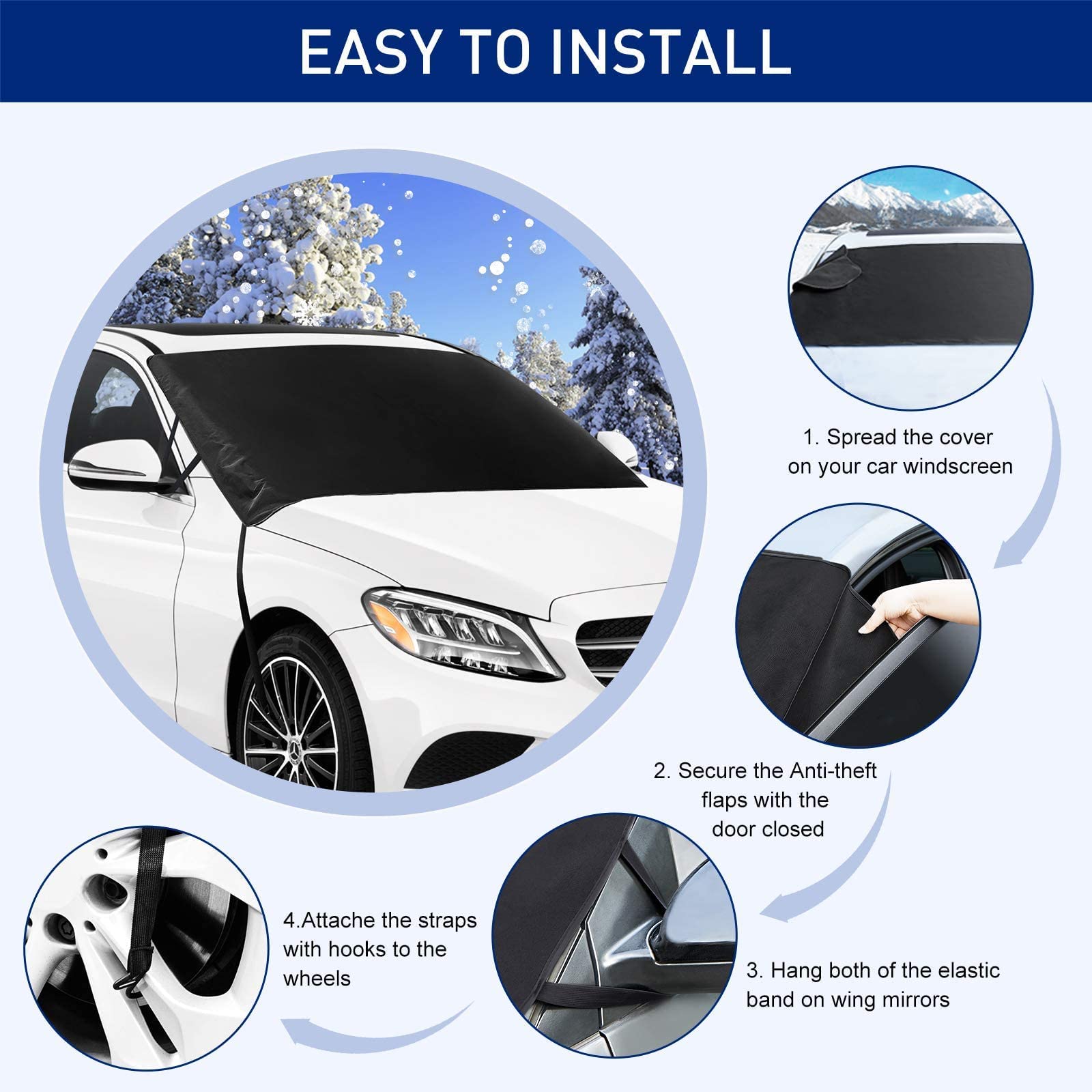 Snapklik.com : Windshield Cover For Ice And Snow, Car Windshield Snow ...