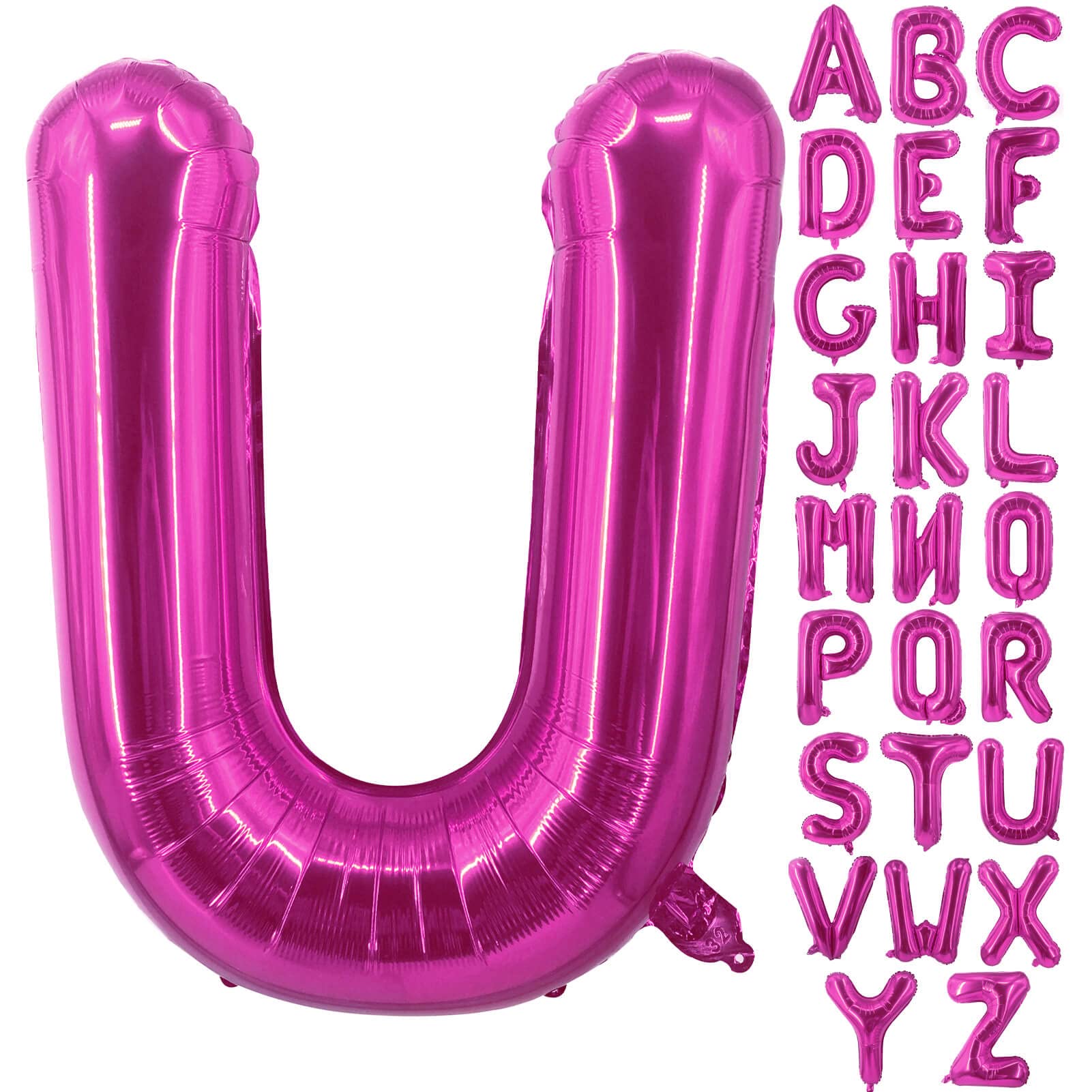 Amazon.com: Lovoir 40 Inch Large Hot Pink Letter U Balloons Big Size ...