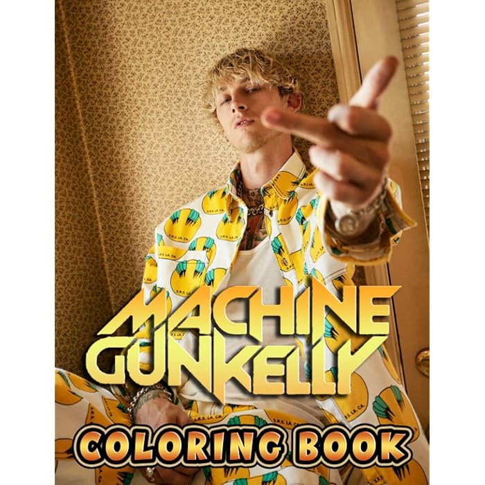 Buy Machine Gun Kelly Coloring Book: A Cool Coloring Book With Many ...