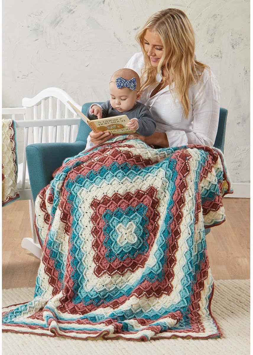 Amazon.com: Herrschners Blue Ridge Afghan Crochet Kit