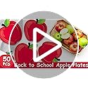 Amazon.com: 50PCS Red Apple Party Paper Plates Decorations Back to ...