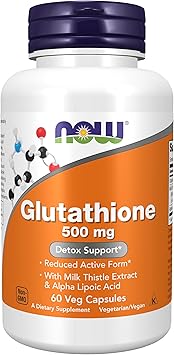 Amazon.com: NOW Foods Supplements, Glutathione 500 mg, With Milk ...