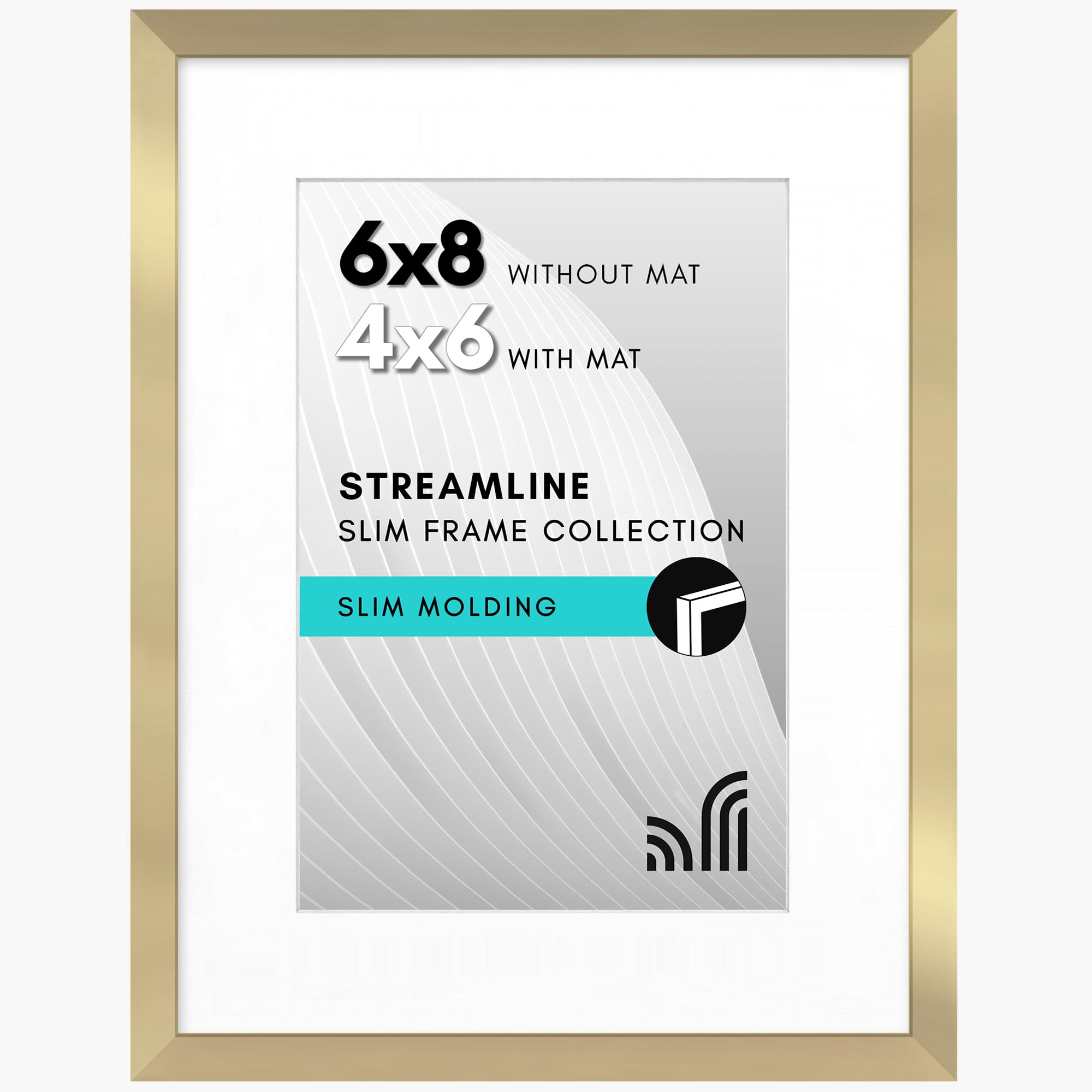 Amazon.com - Americanflat 6x8 Picture Frame with Shatter-Resistant ...