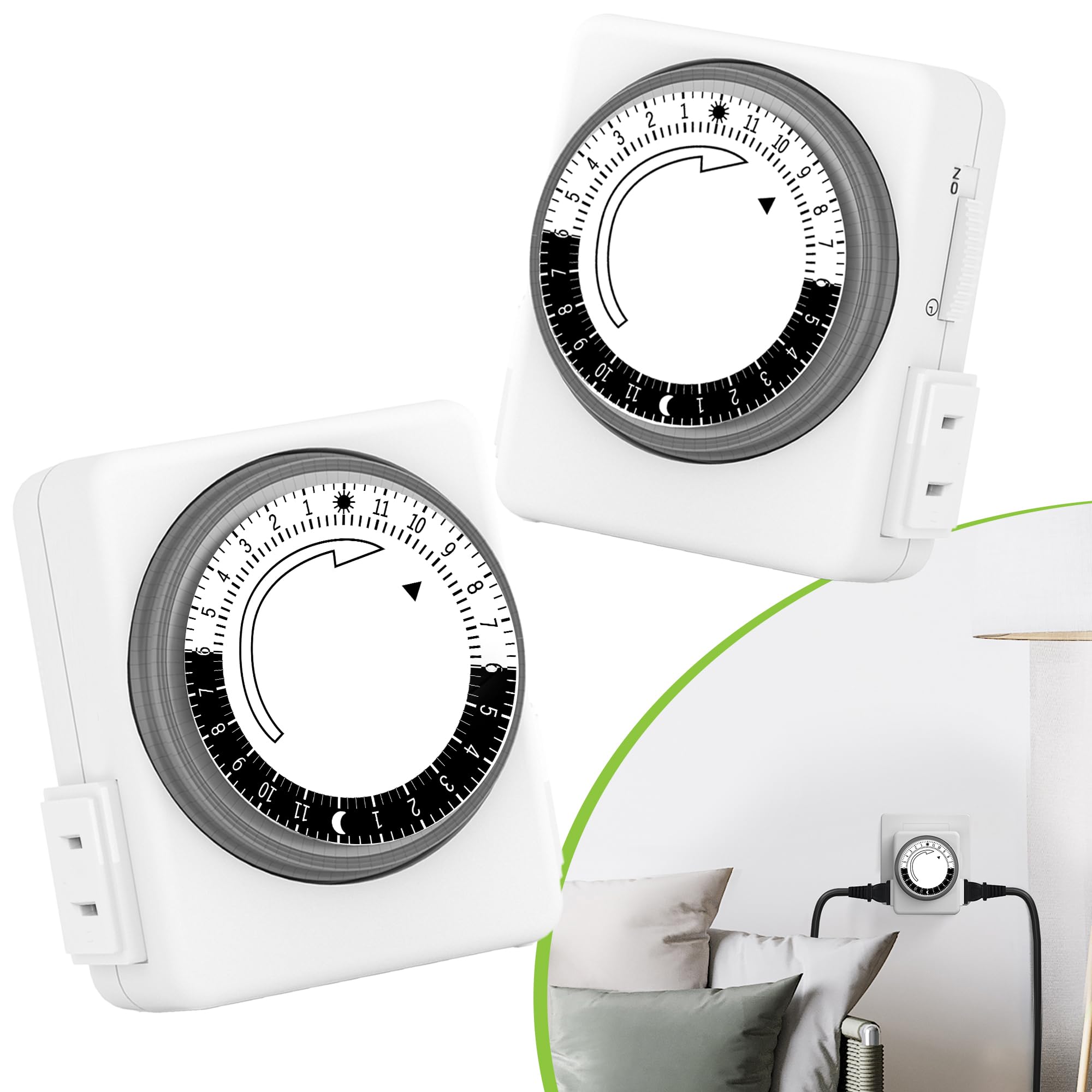 Snapklik.com : Indoor Timers For Lamps,24 Hour Mechanical Indoor Timer ...