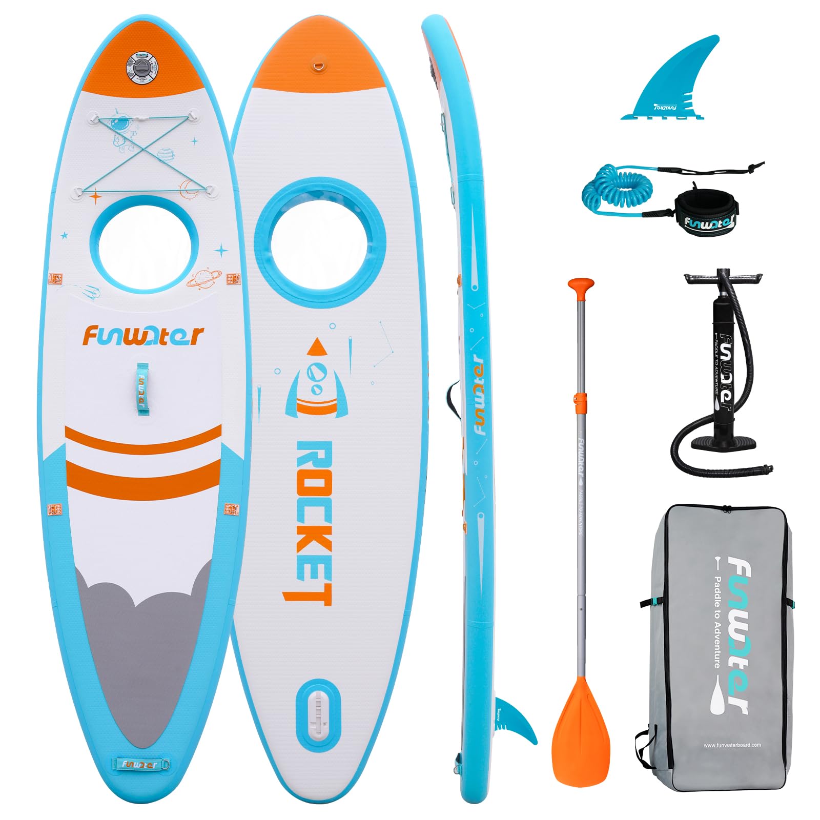 Snapklik.com : FunWater Paddle Boards SUP Kids Paddle Board Transparent ...