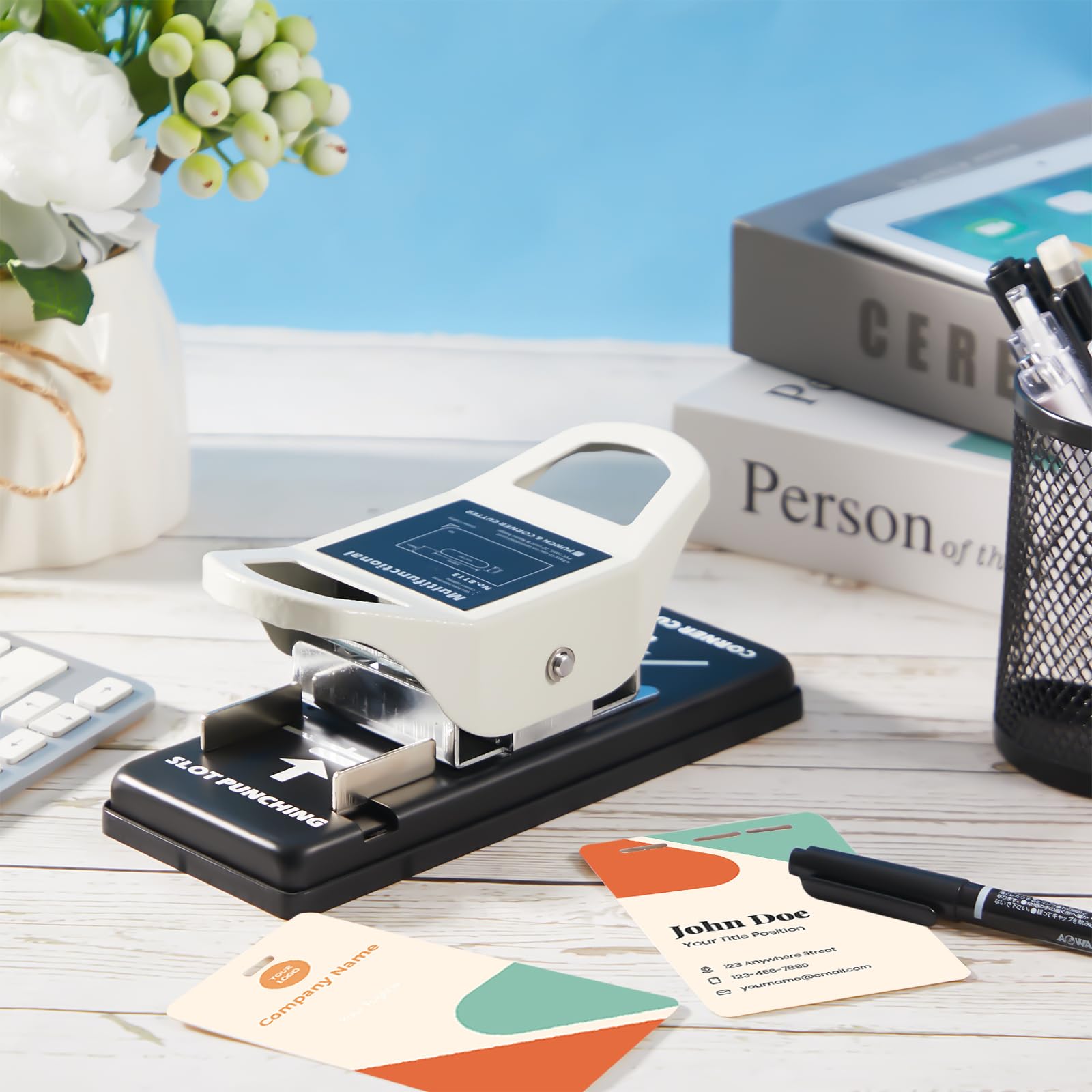 Snapklik.com : 2 In 1 ID Badge Slot Hole Punch 3 X 13 Mm And R5 Card ...