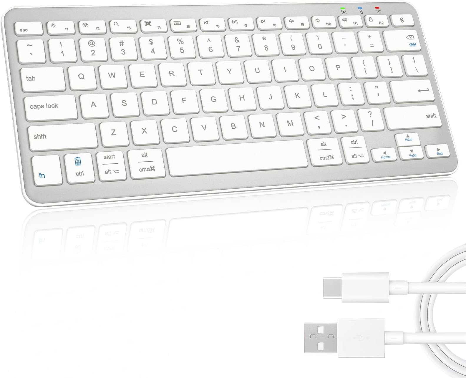 Amazon.com: Qulose Bluetooth Keyboard, Ultra-Slim Wireless Keyboard for ...