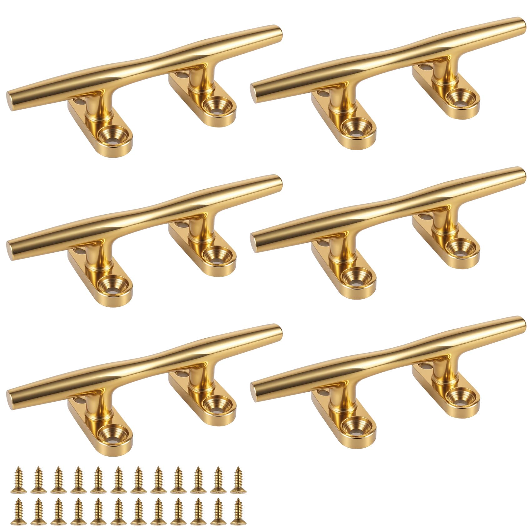 Snapklik.com : Boat Cleat, Brass Color Dock Cleats 4 Inch, 316 ...