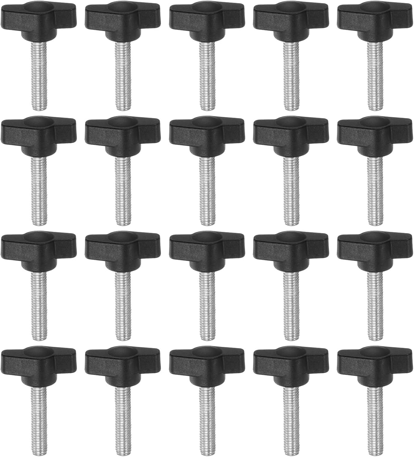 Amazon.com: HARFINGTON 20pcs Tee Wing Thumb Screws M6 x 30mm Standard ...