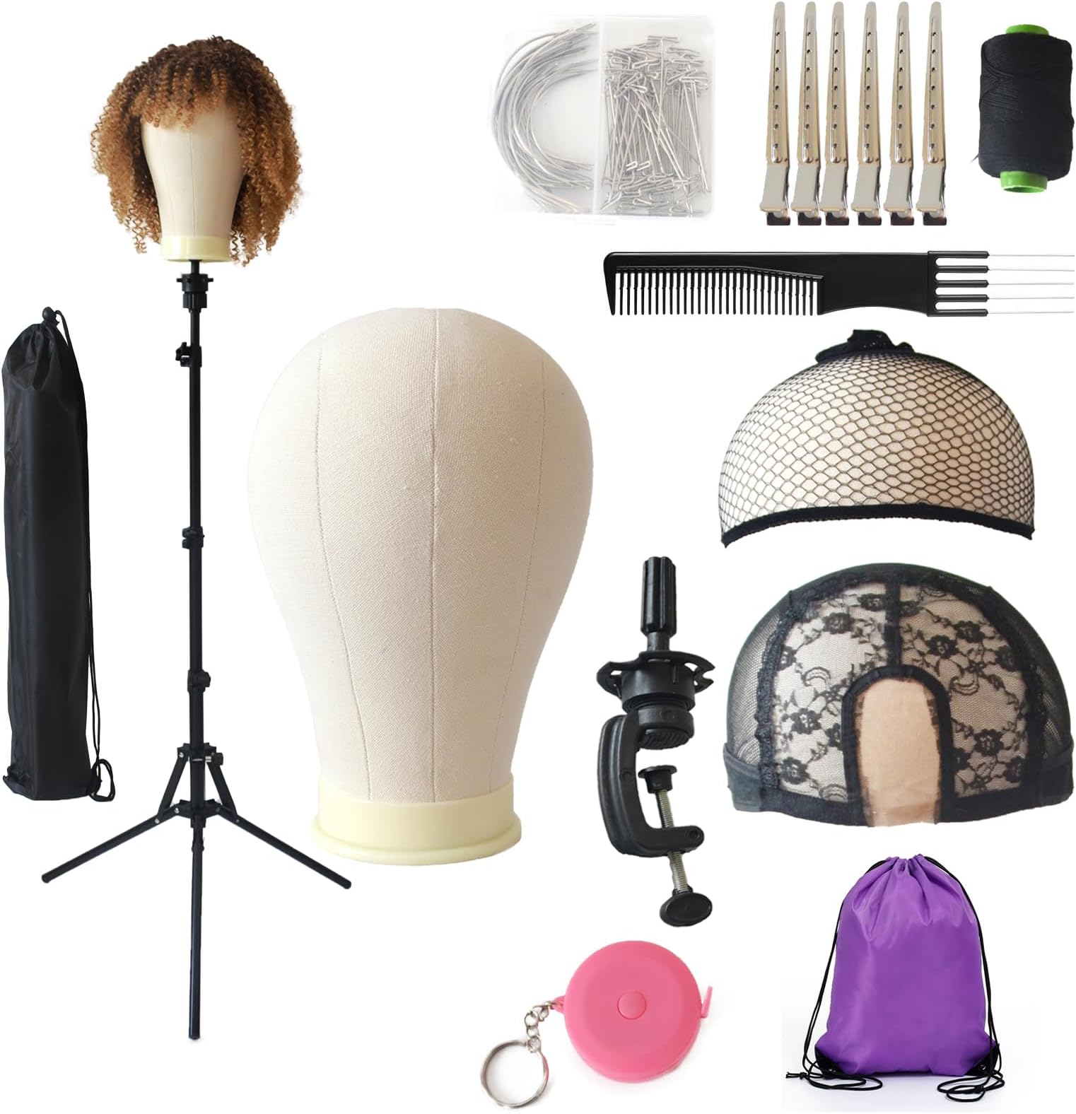 Amazon.com: Relx Reinforced Wig Stand with Mannequin Head - Adjustable ...