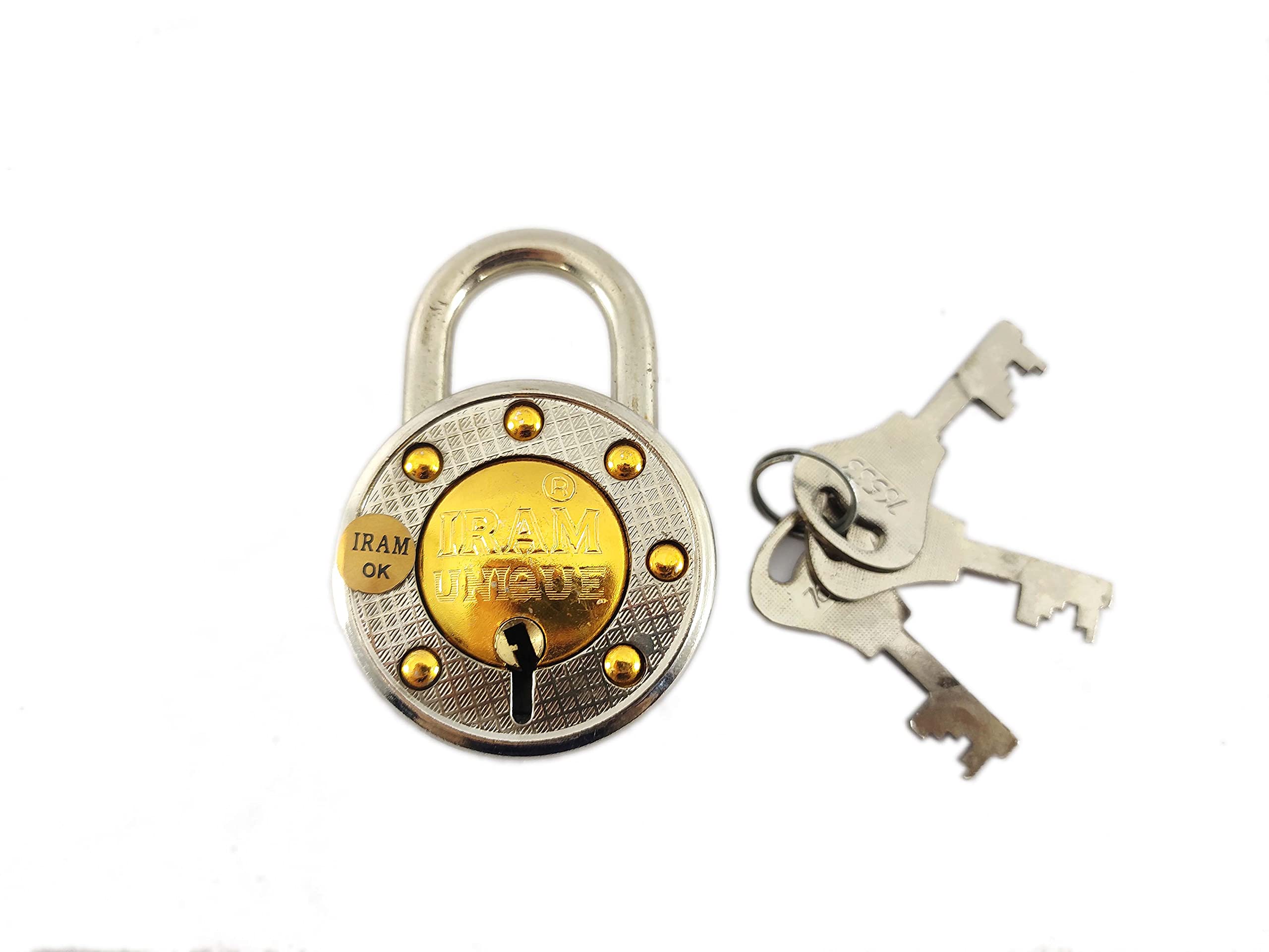 Buy RIDHI SIDHI EXPORTS 3 Key Iron Safety Door Lock - Beautiful Brass ...