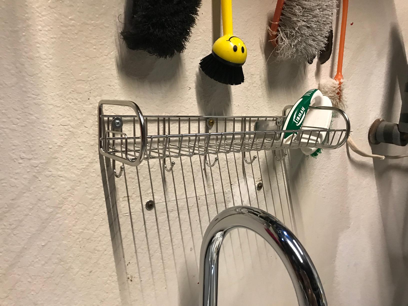 Amazon.com: MyGift Stainless Steel Wall Mounted Storage Shelf Utility ...