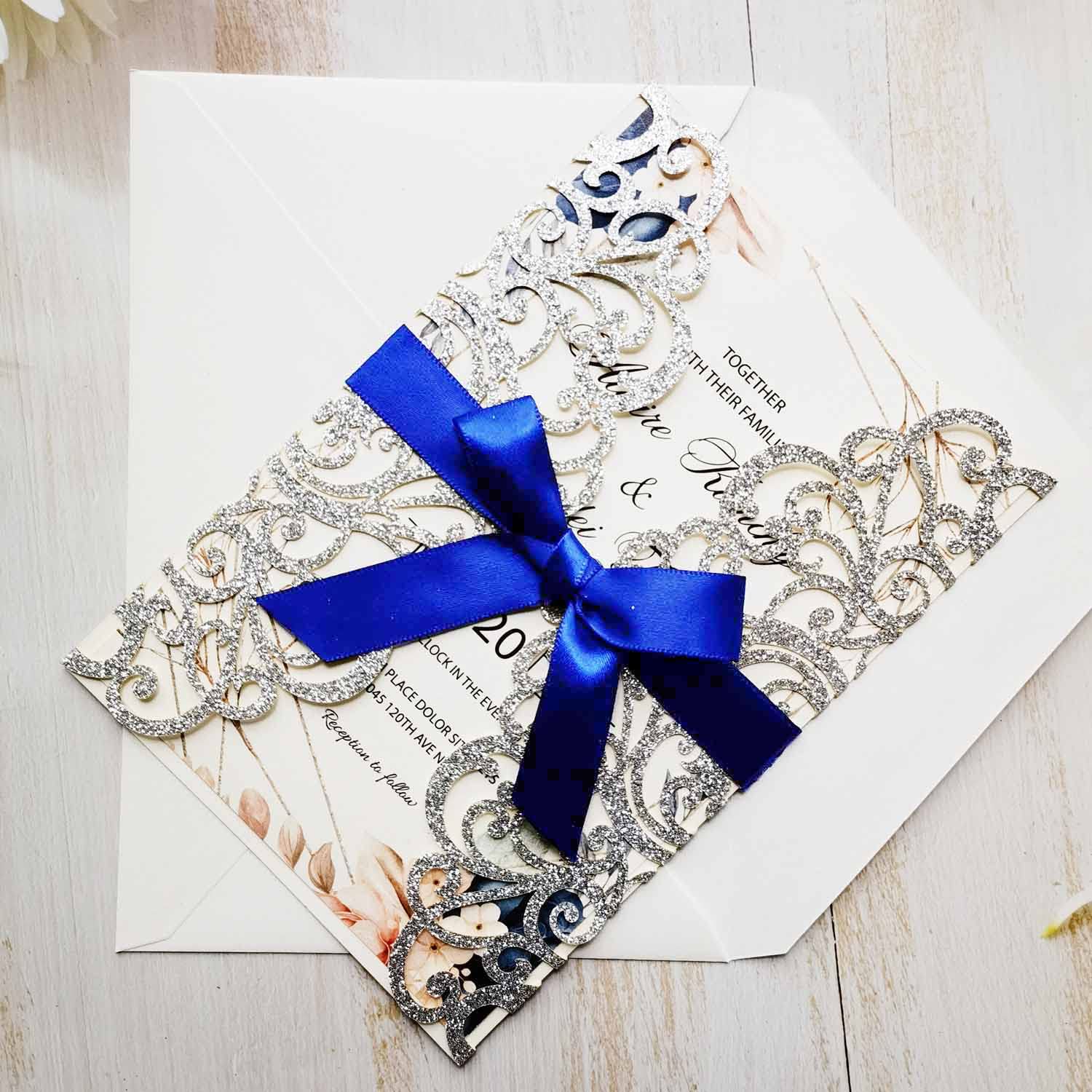 Invitaciones Baratas Con Purpurina Imágenes De Invitacion Glitter