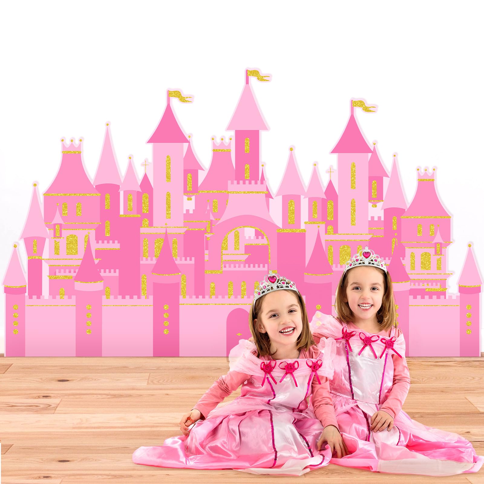 Amazon.com: Watersay Pink Castle Cardboard Princess Party Decoration ...