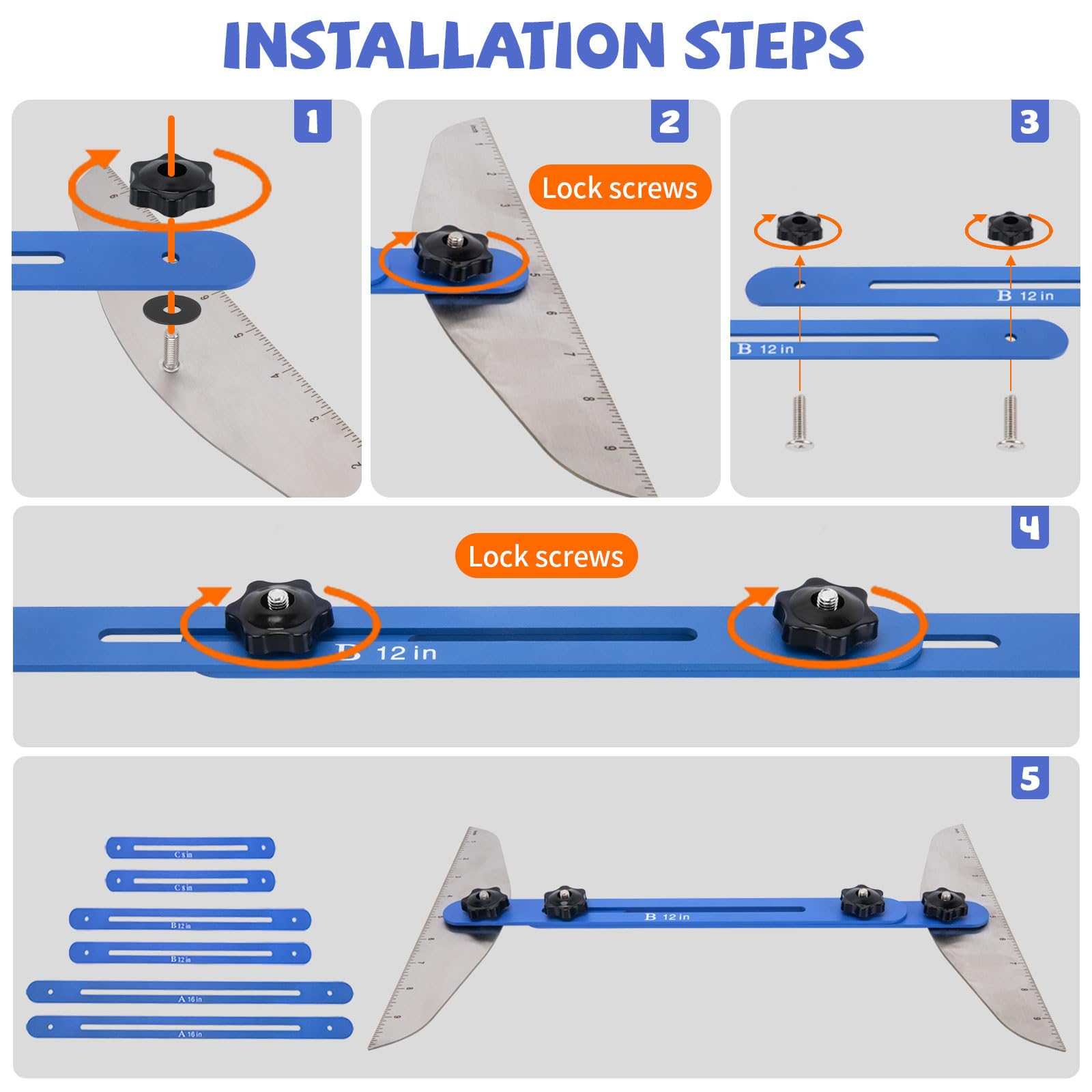 Snapklik.com : Stair Treads Template Tool, Stair Tread Jig Stair Gauge ...