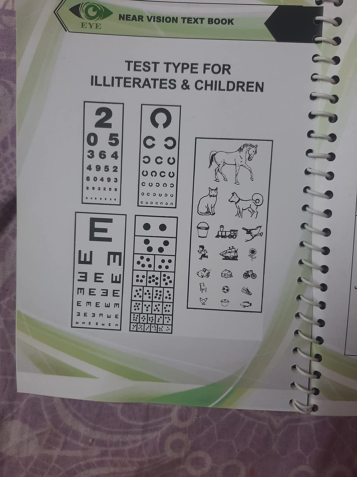 ROYAL CARE Near vision Chart Book for Eye Test in Multi language (pack ...