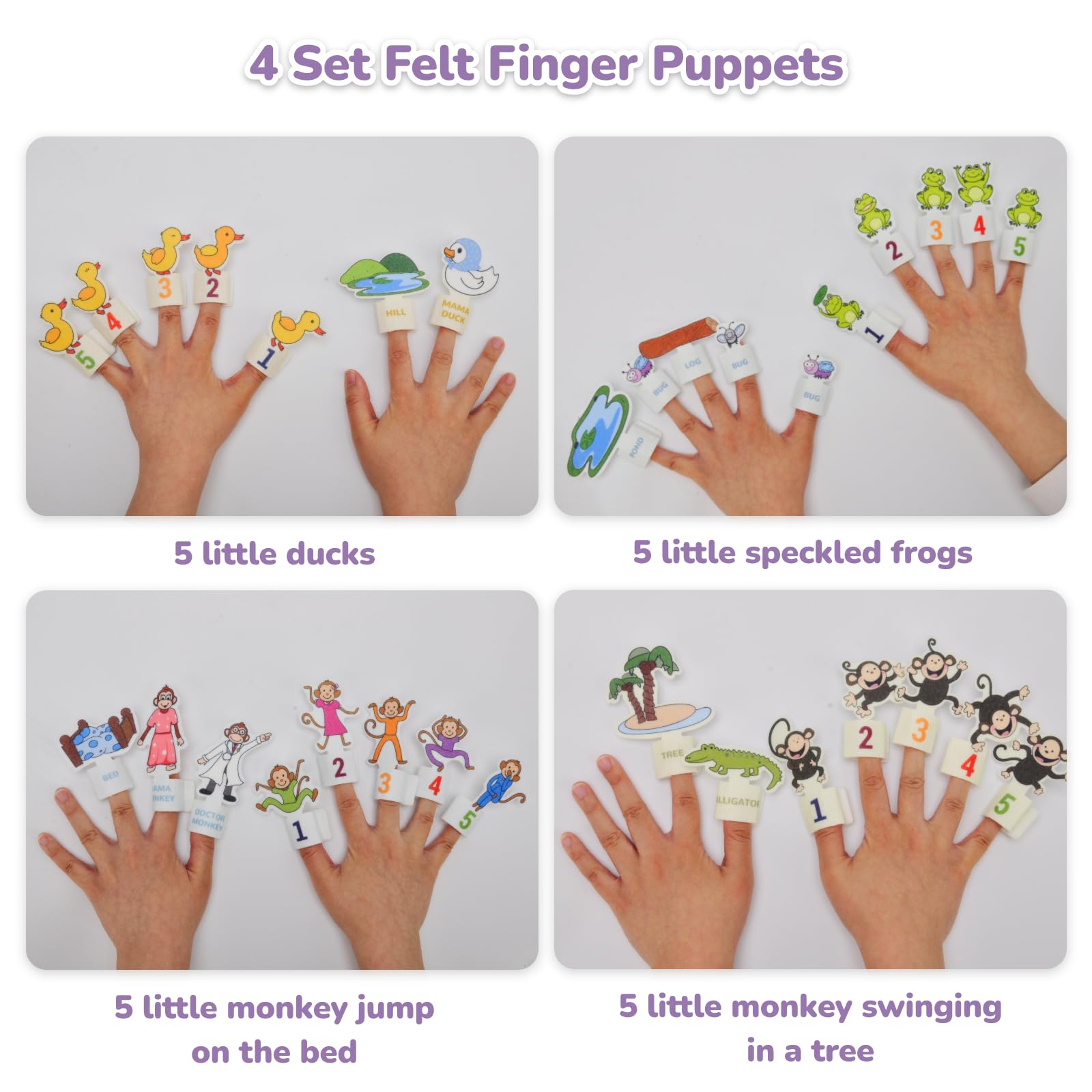 Snapklik.com : Finger Puppets For Toddlers Story Time,34 Pcs Mini ...