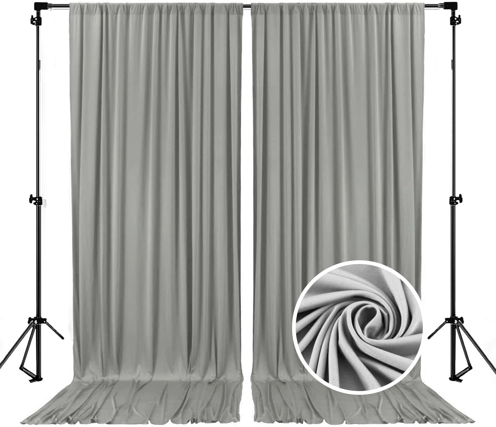 Amazon.com : 10 x 7 Feet Dark Grey Backdrop Curtain for Parties ...