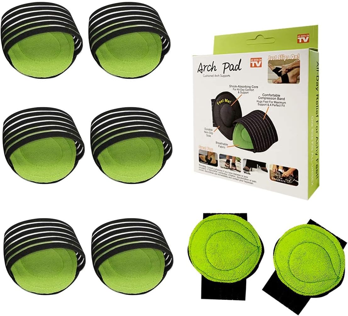 (4 Pairs) Extra Thick Cushioned Compression Arch Support,Fallen Arch ...