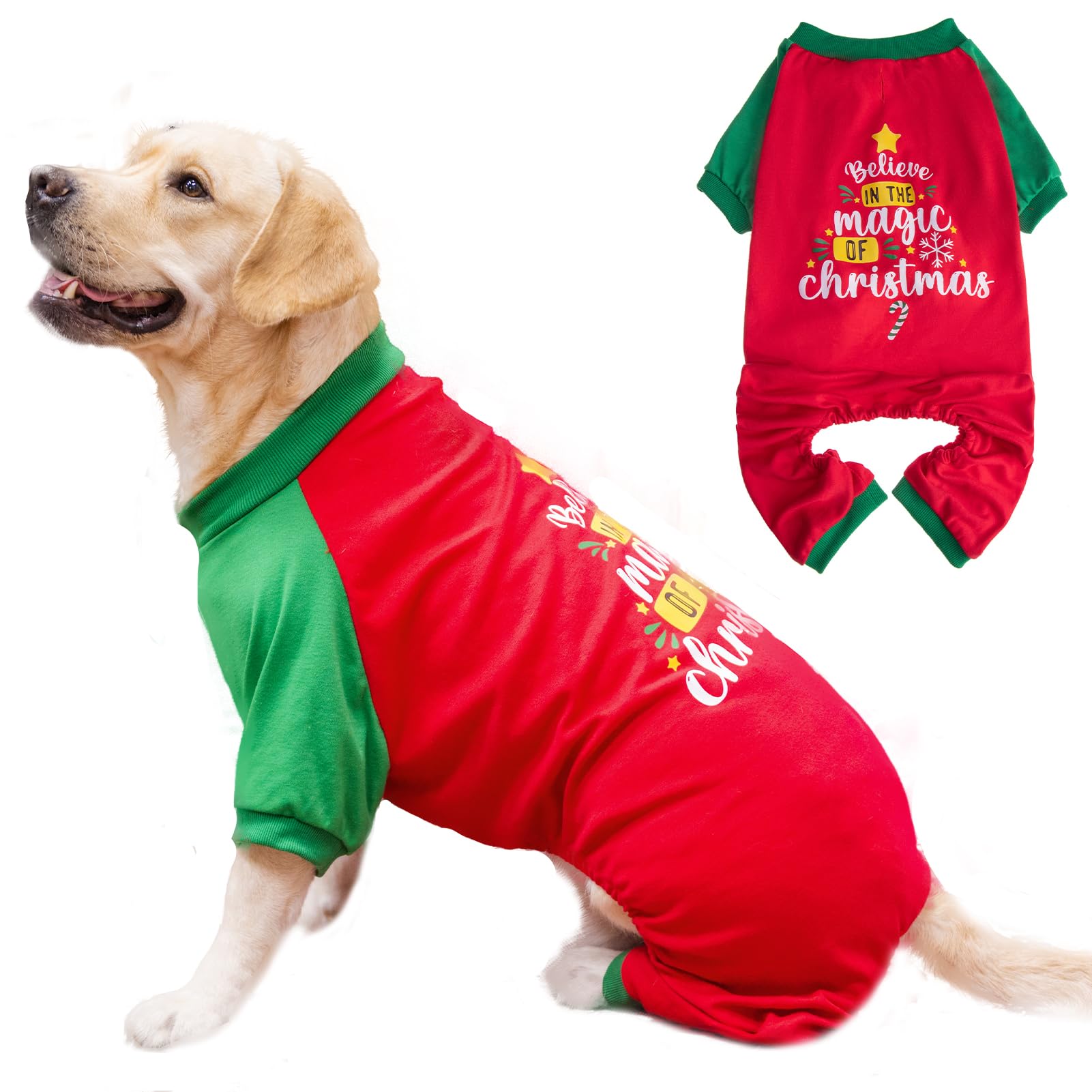 Amazon.com : EXPAWLORER Dog Christmas Pajamas for Medium Large Dogs,Dog ...