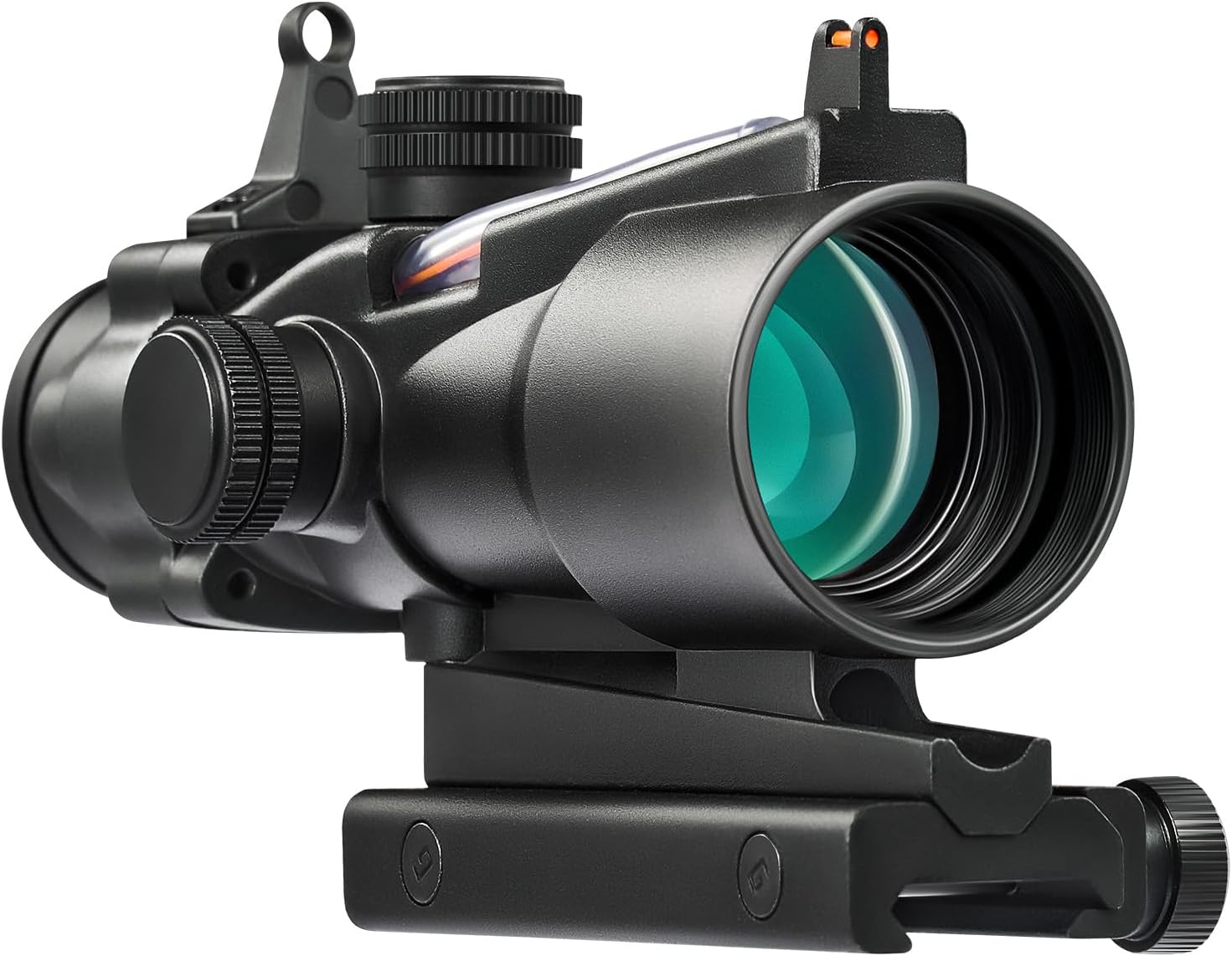 Amazon.com : PINTY 4x32 Prism Scope with Fiber Sight, 4X Compact ...