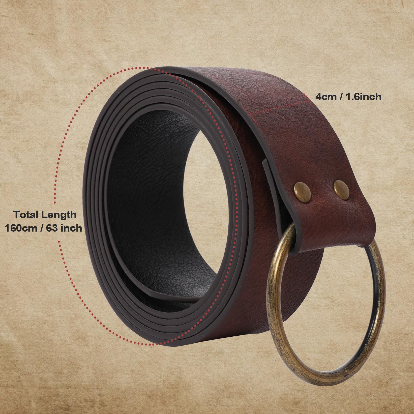 Snapklik.com : Berenlu Renaissance Belt, Durable Medieval Leather Belt ...