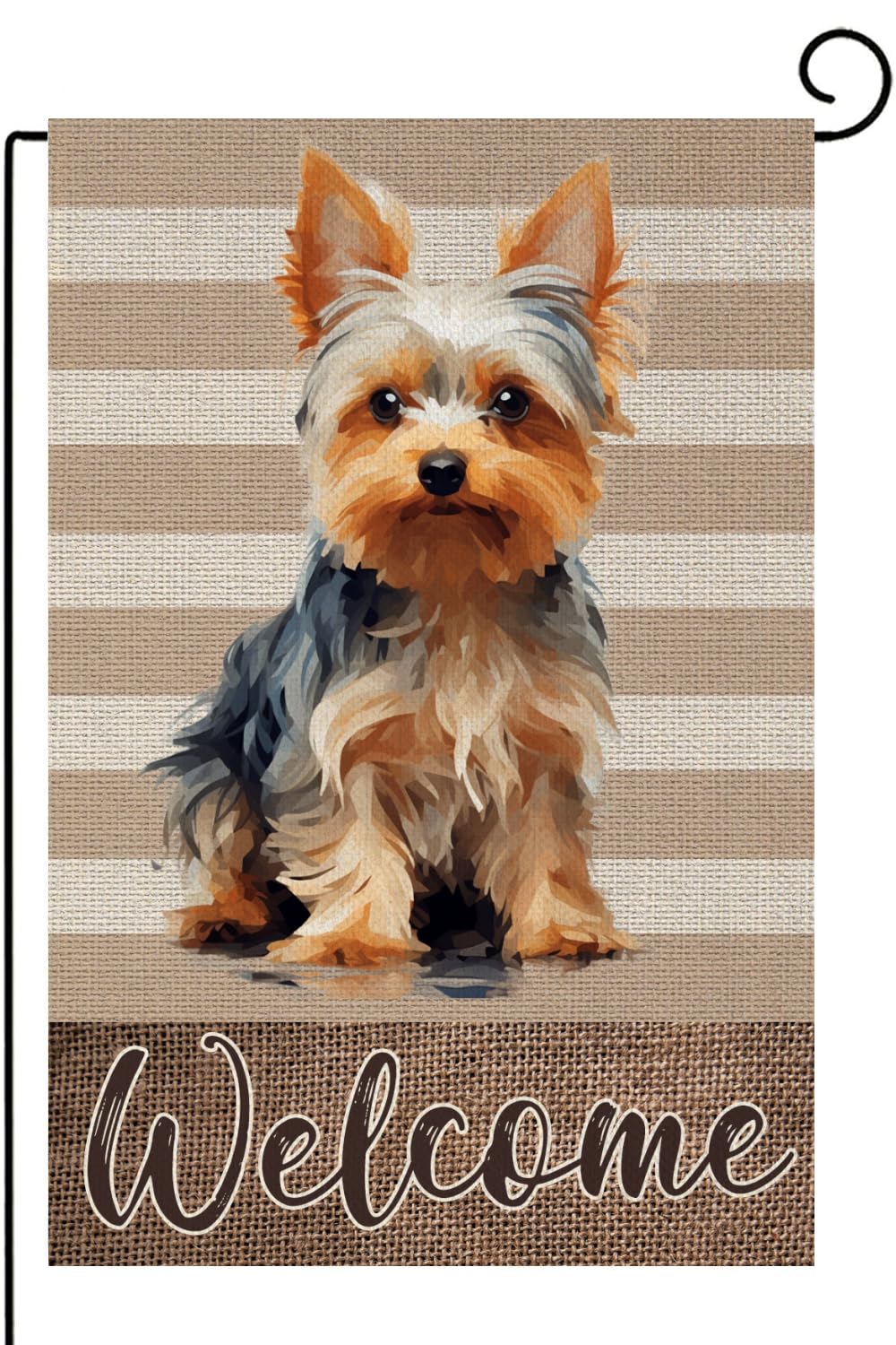 Amazon.com : TopPacific Yorkie Garden Flag Home Garden Welcome Dog ...