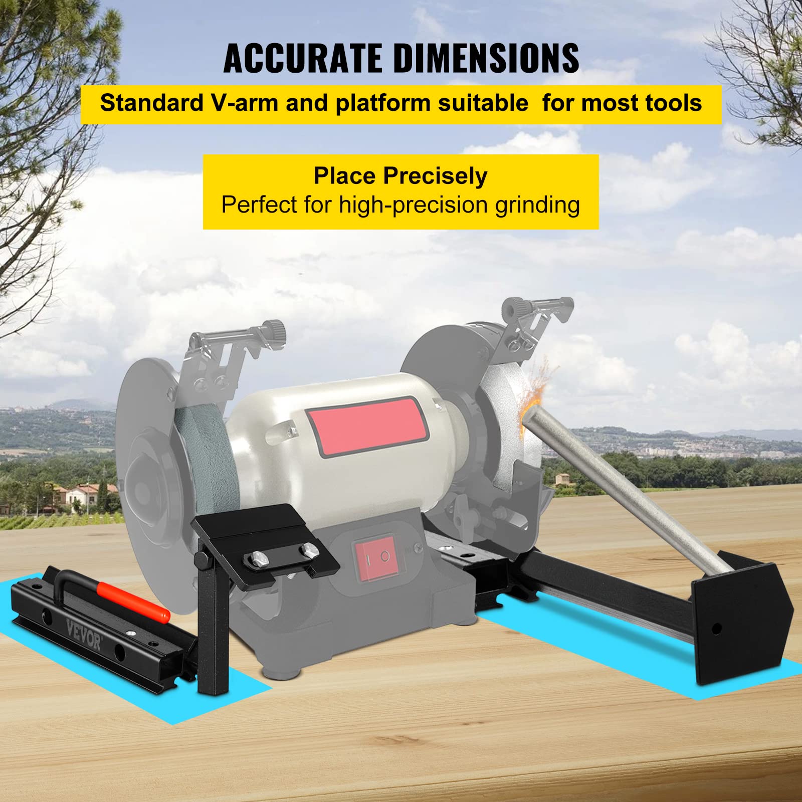 VEVOR Grinding Jig, 24" Length of V-arm Vari-Grind Attachment, 3" x 5 ...