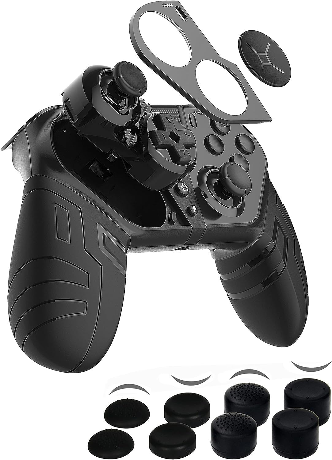 Amazon.com: NACON PlayStation 4 Controller - Wired, USB-C, 4 ...