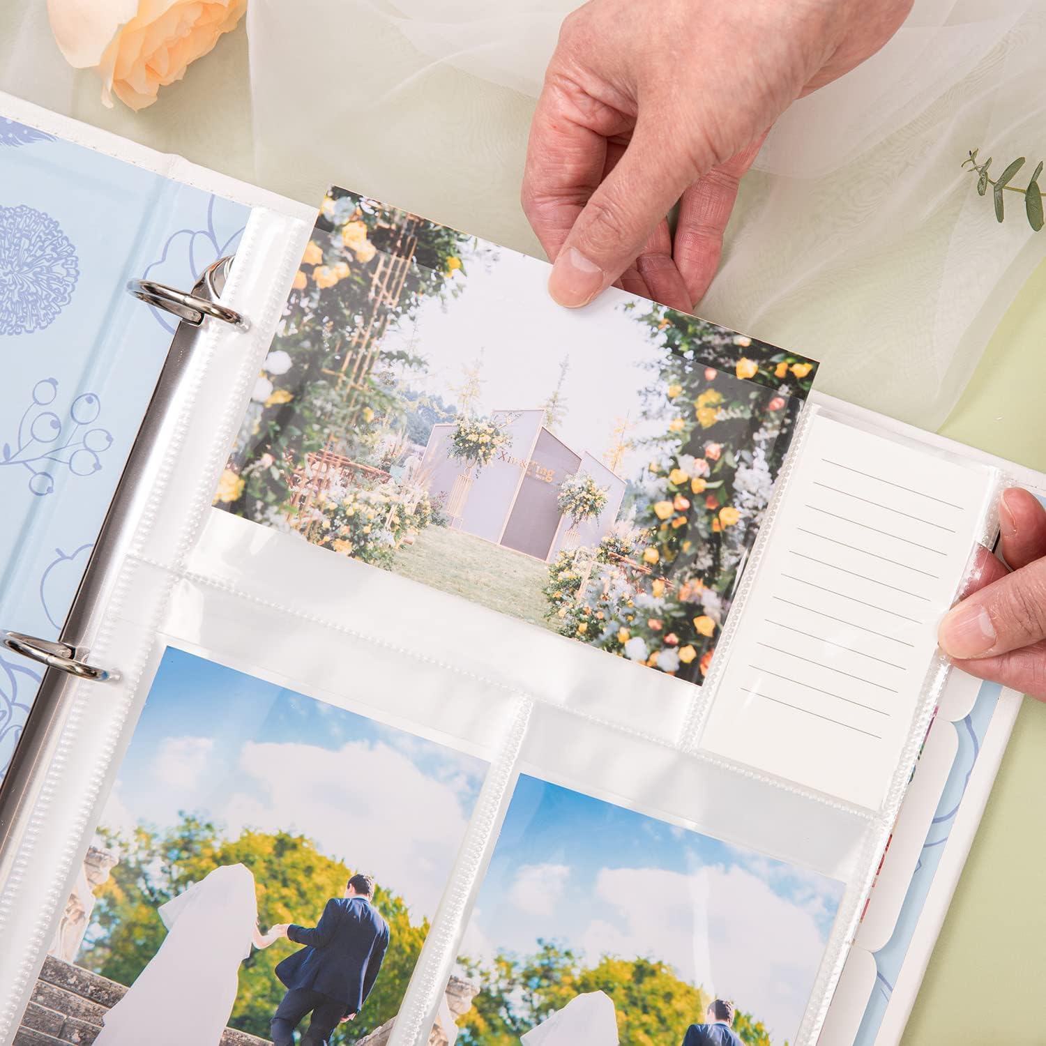 COFICE Álbum de fotos de boda de 11.5 x 12 x 2.5 pulgadas, libro de ...