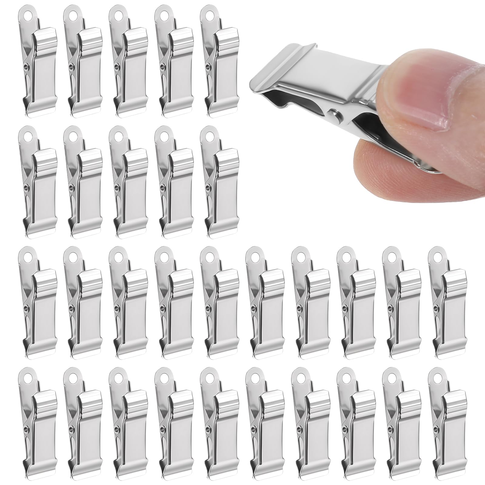 30 Pcs Metal Alligator Clips, 1.58 Inch x 0.5 Inch Metal Mini Clamps ...