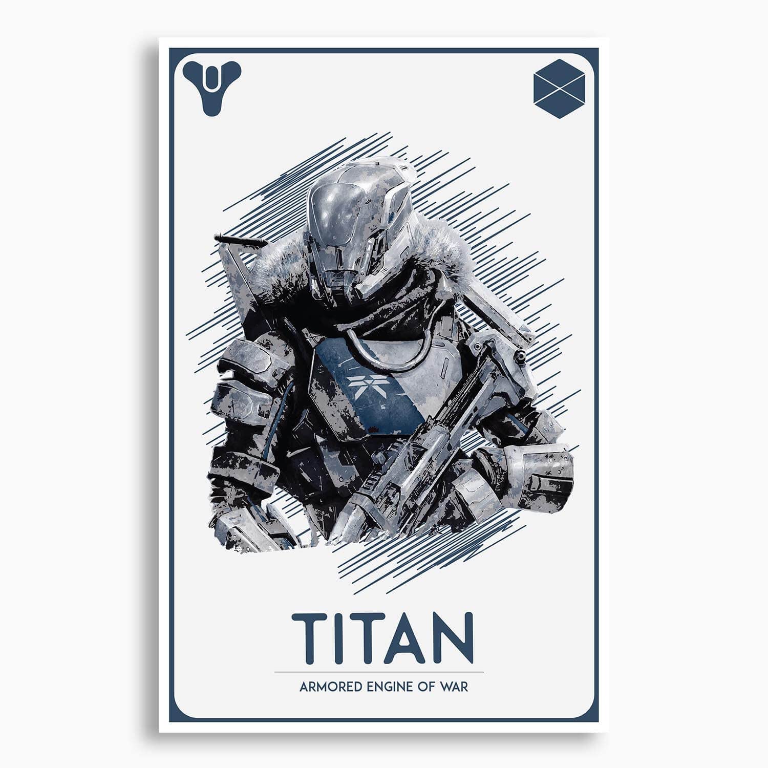 Amazon.com: Destiny Guardian Titan Poster - Premium Gaming Wall Art ...