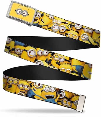 Amazon.com: Belt Graphic Clamp Buckle Despicable Me Minions Stacked ...