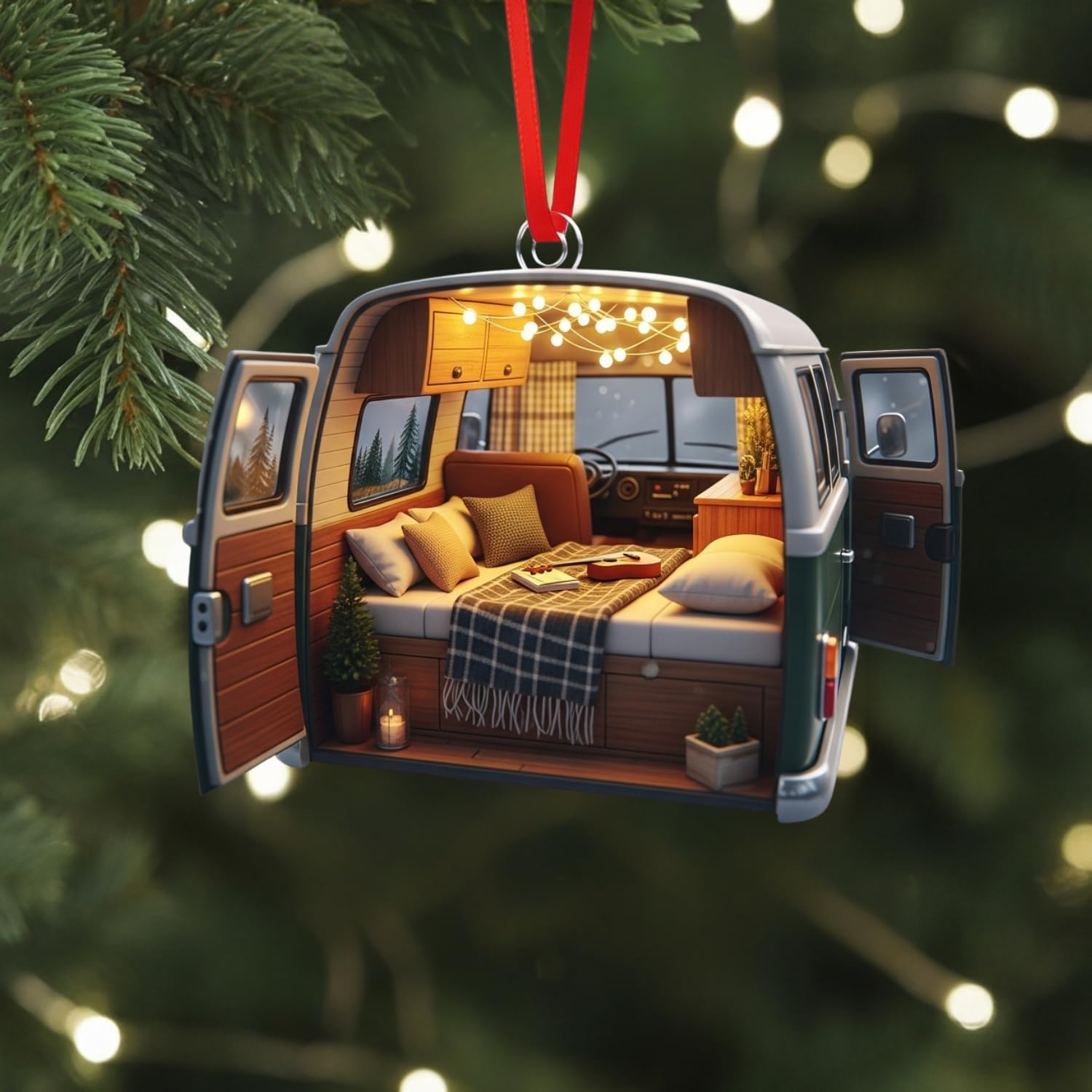 Amazon.com: Personalized Van Ornament 2025, Custom Christmas Decor with ...